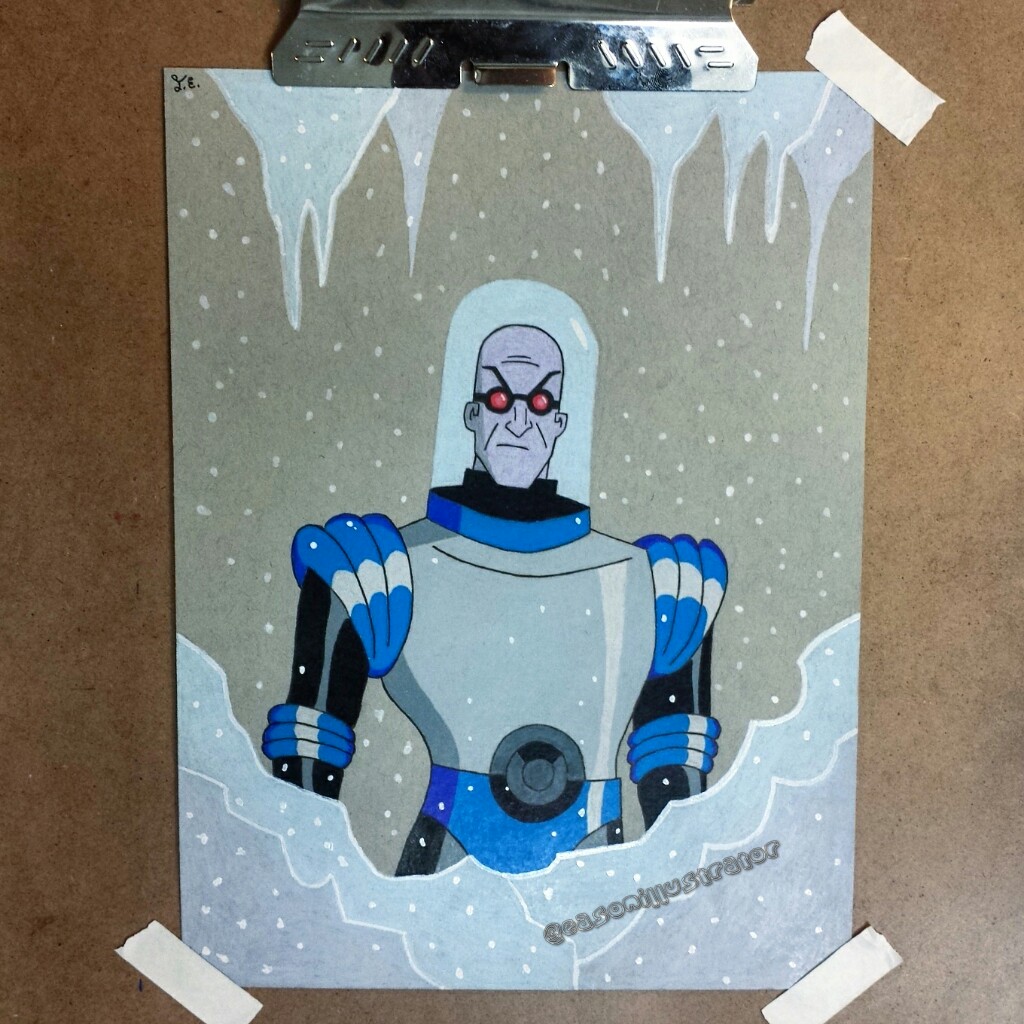 Mr. Freeze (Color Pencil) – Easonillustrator