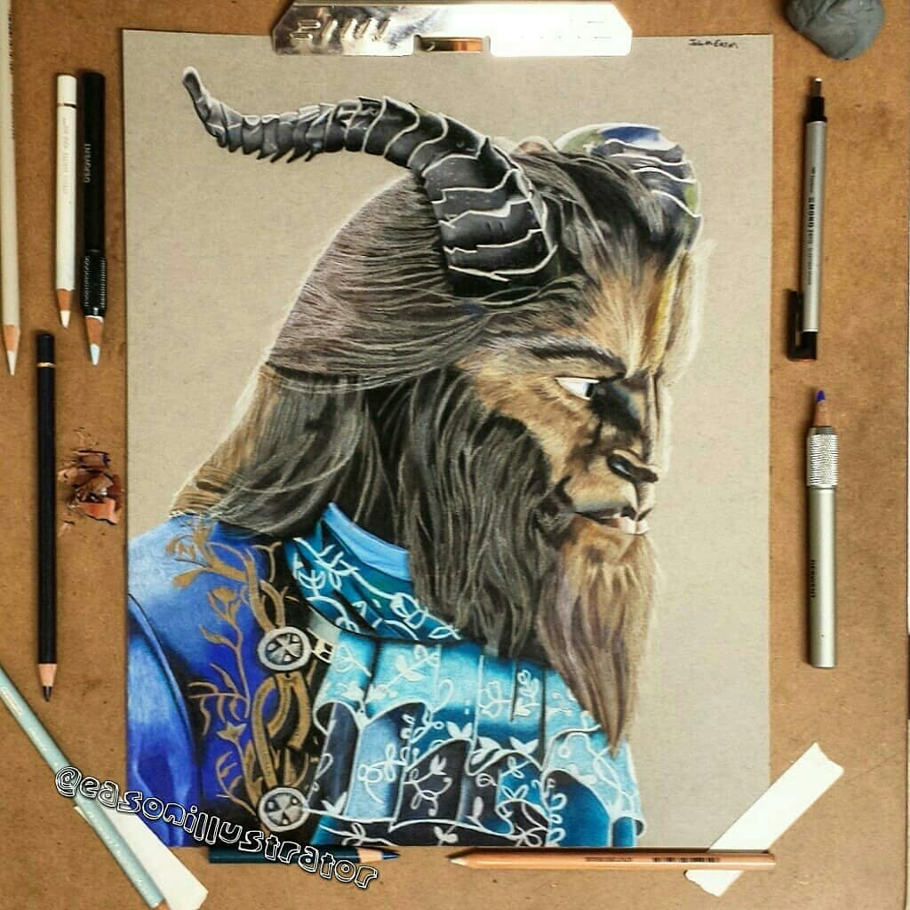 The Beast (Color Pencil) – Easonillustrator